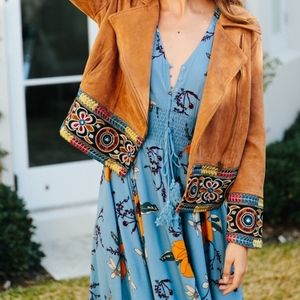 Jaase | Dresses | Jaase Harlow Floral Print Blue Indiana Maxi Dress ...